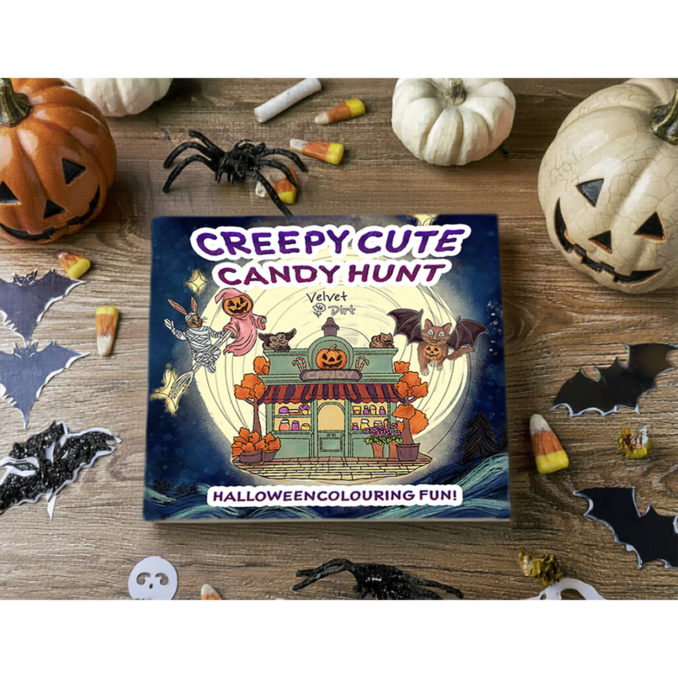 Creepy Cute Candy Hunt - Halloween colouring book – Velvet Dirt